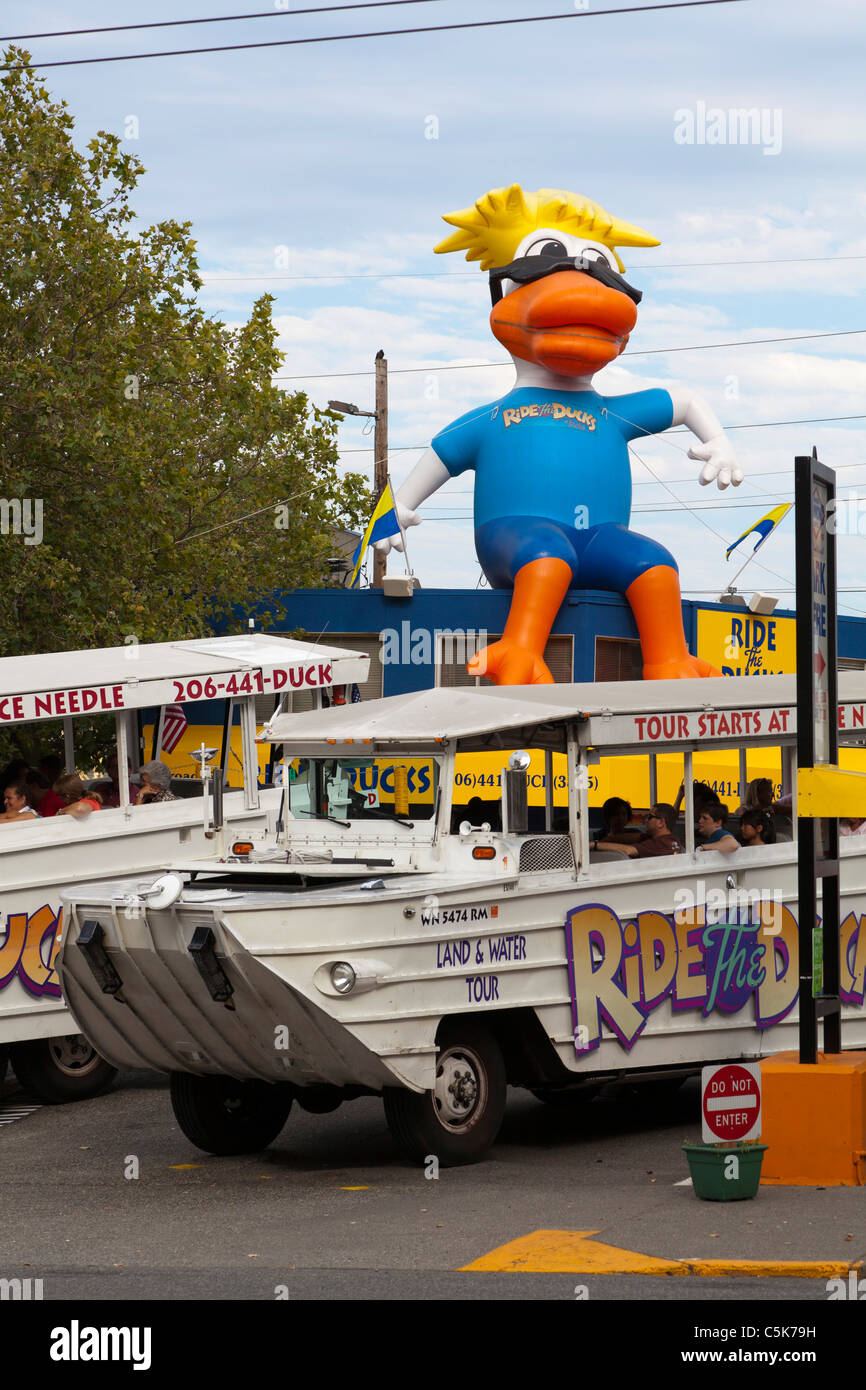 Ride the Ducks tour bus / boats in Seattle Washington USA Stock Photo ...