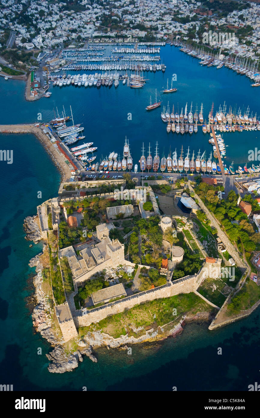 Aerial view of Bodrum castle, Mugla, Turkey Stock Photo - Alamy