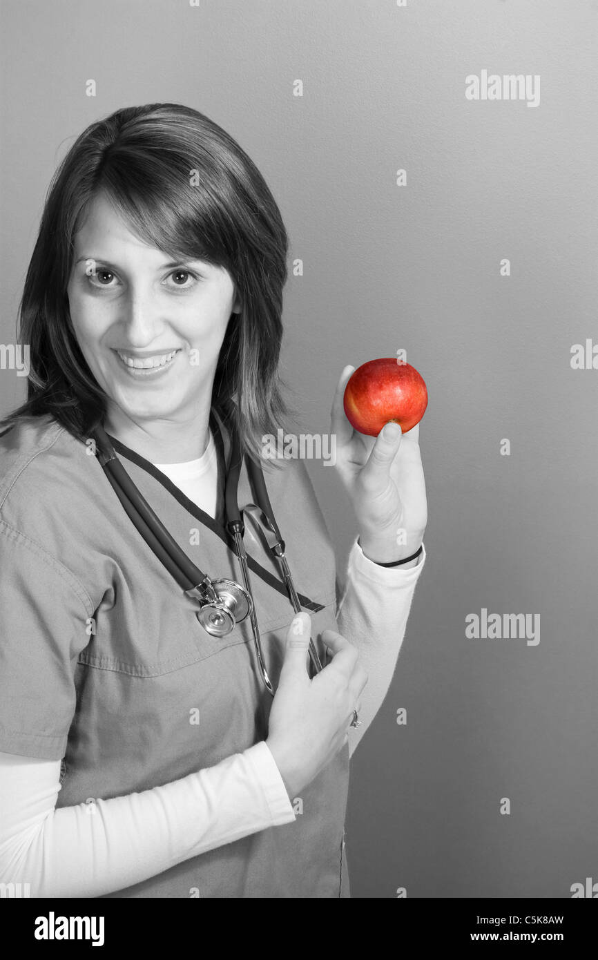 An apple a day keeps a doctor away hi-res stock photography and images ...