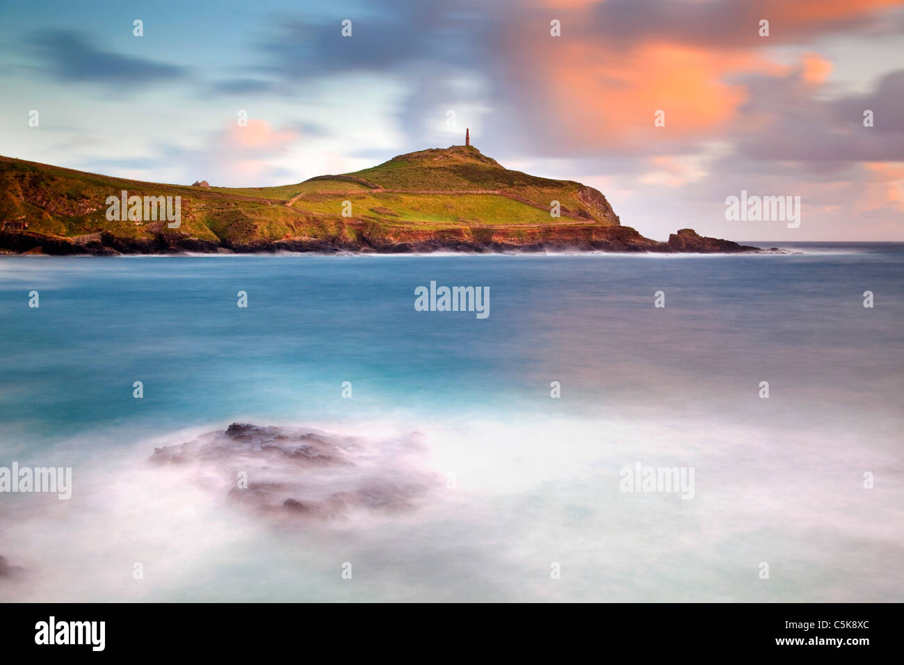 Cape Cornwall; sunset; Cornwall Stock Photo - Alamy