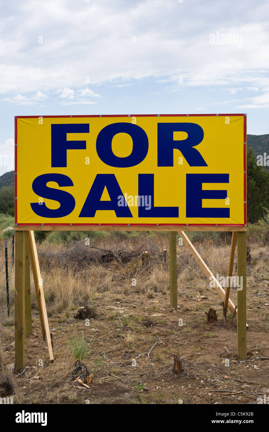 A large FOR SALE sign dominates the landscape in Lincoln County, New ...