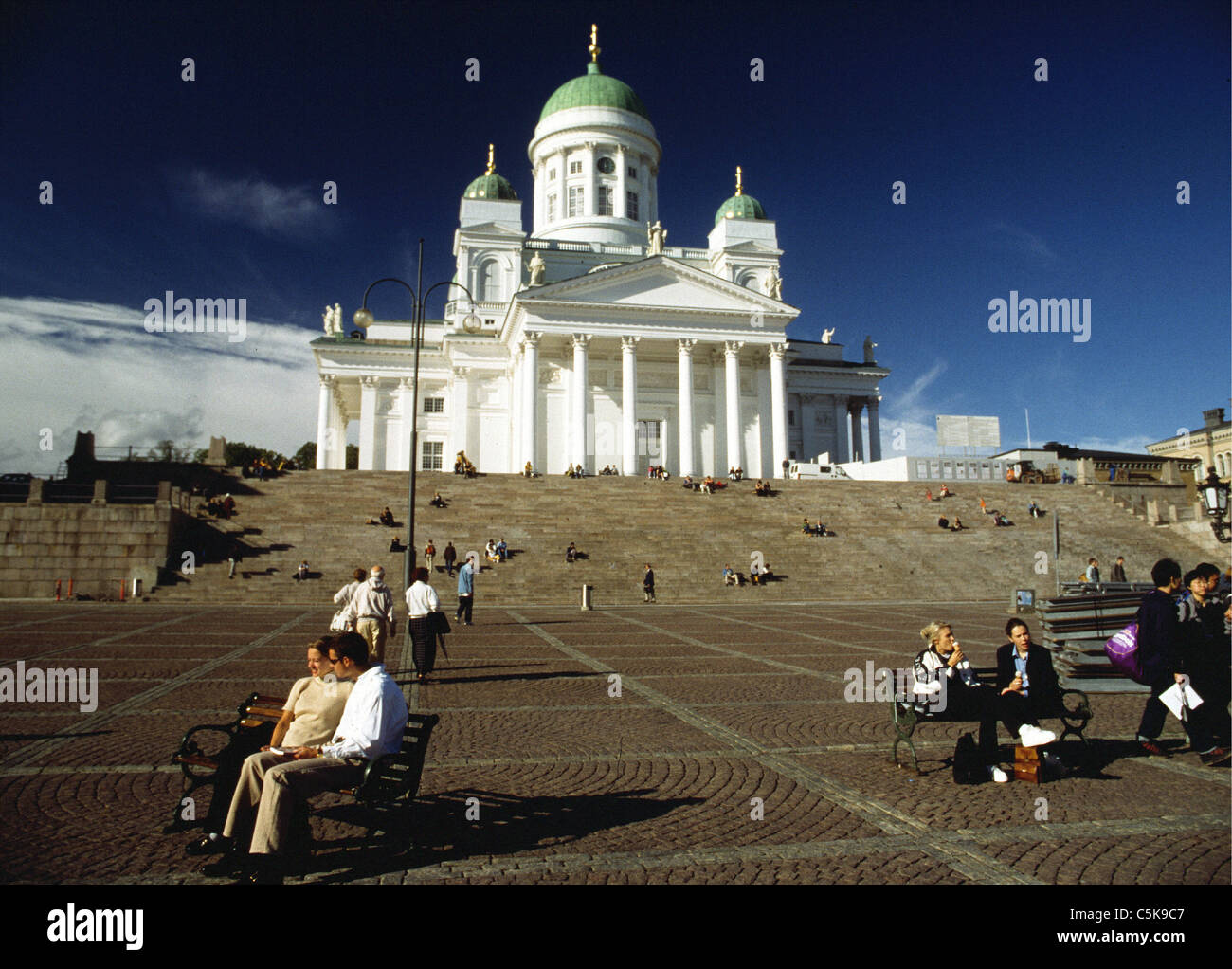 Helsinki, Finland. Senate Square and the cathedral - landmarks in the ...