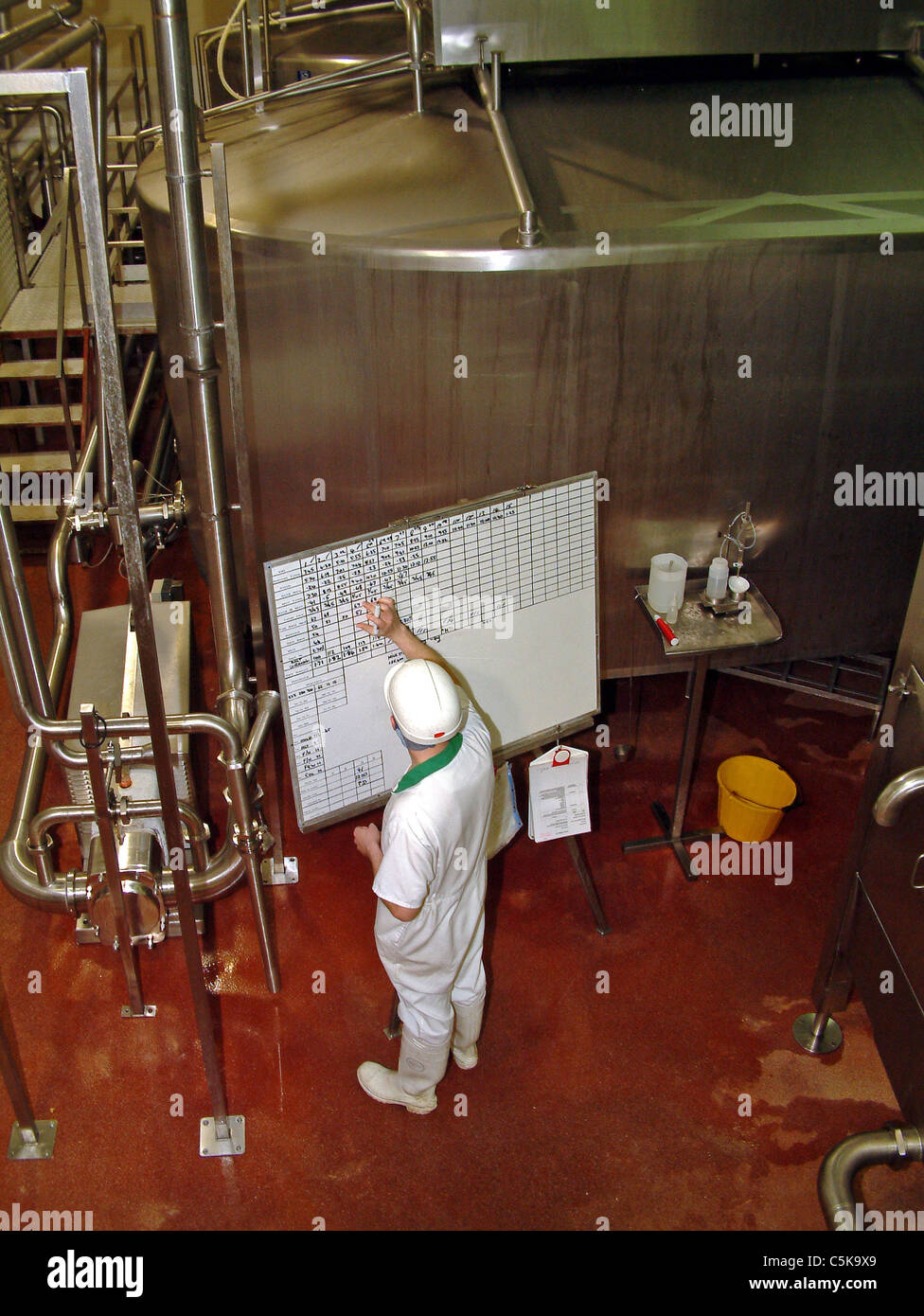 Noting acidity during production of Cheddar cheese Stock Photo - Alamy