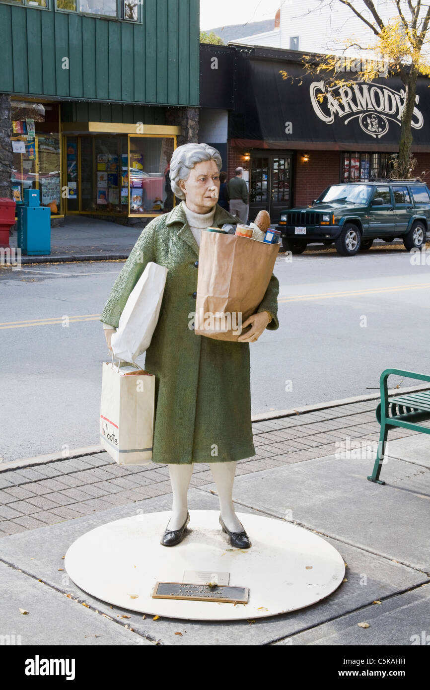 Art project sculptures of people on street Stock Photo - Alamy