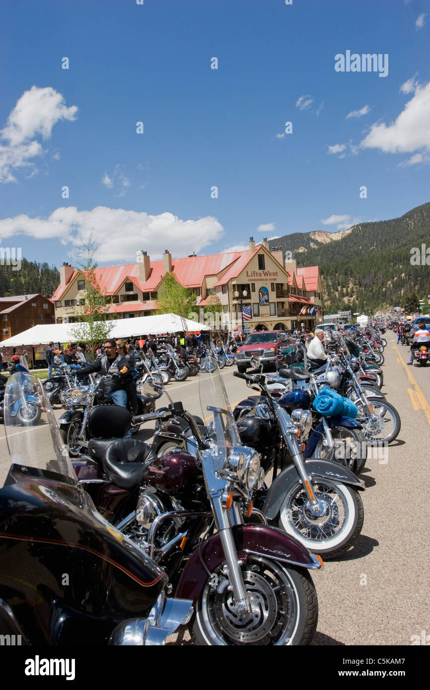 Vertical of motorcycles without riders Stock Photo - Alamy