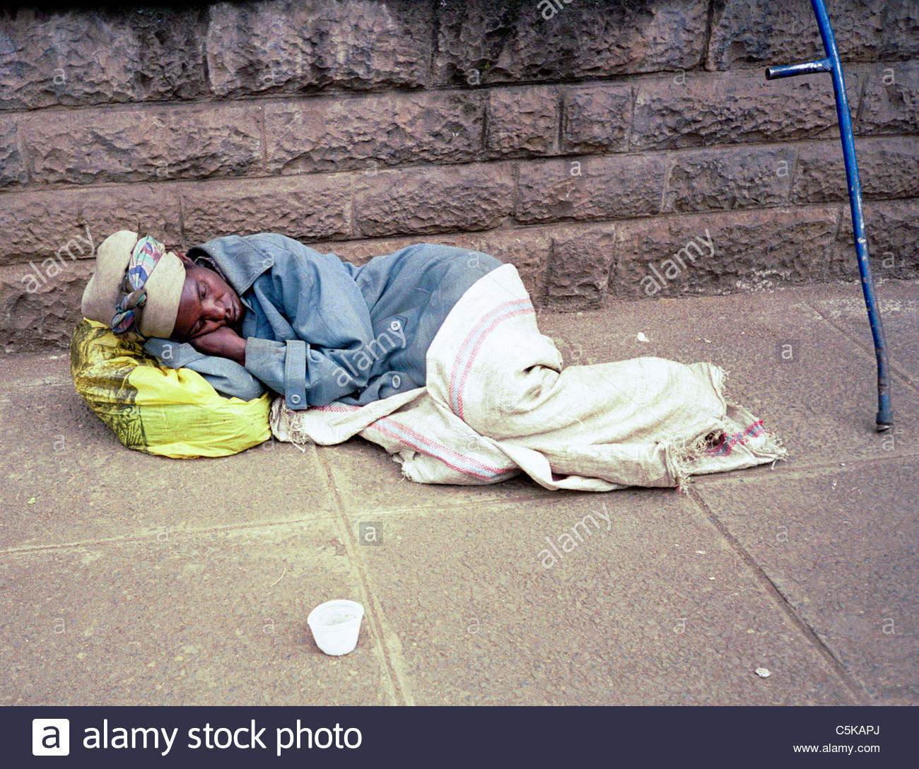 Adult African Homeless Woman On Street High Resolution Stock ...