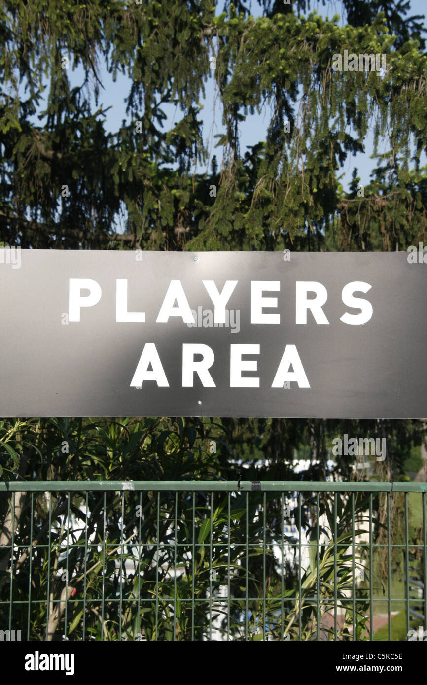 players area sign notice at sports event stadium arena ground Stock ...