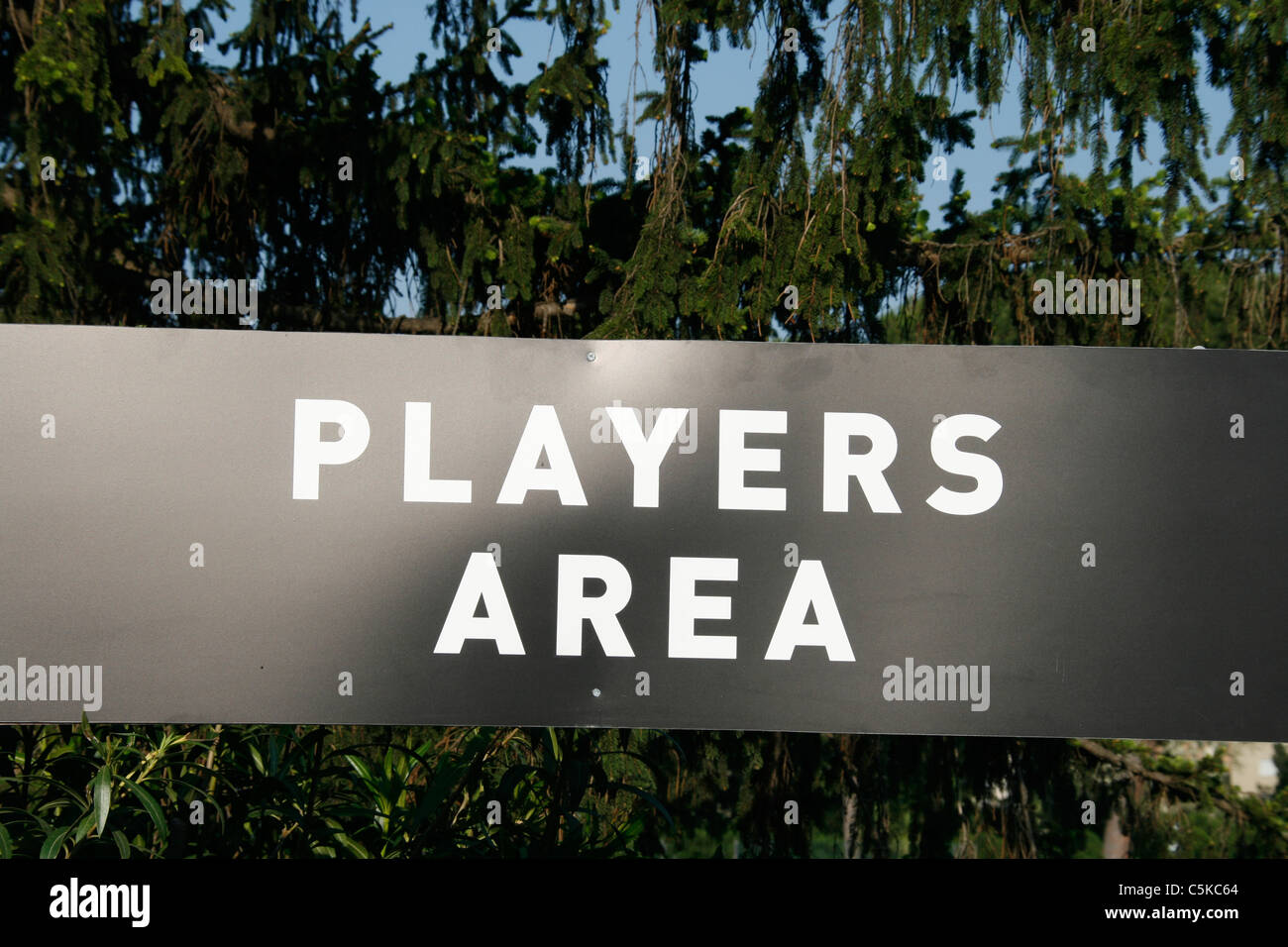 players area sign notice at sports event stadium arena ground Stock ...