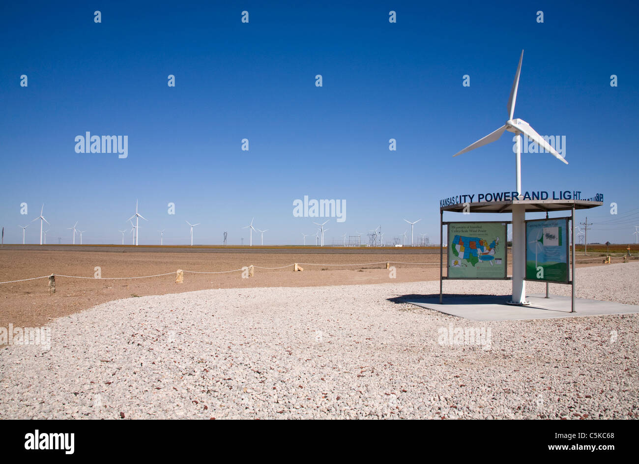 Kiosk for wind power display Stock Photo - Alamy