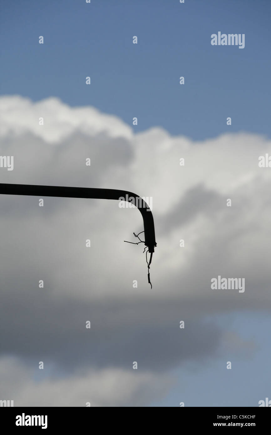 damaged street lamp post outdoors in sun Stock Photo - Alamy
