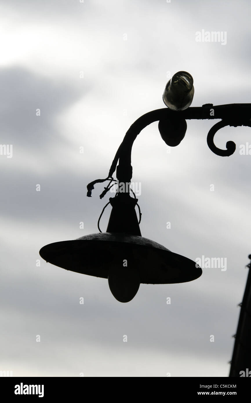 damaged street lamp post outdoors in sun Stock Photo - Alamy