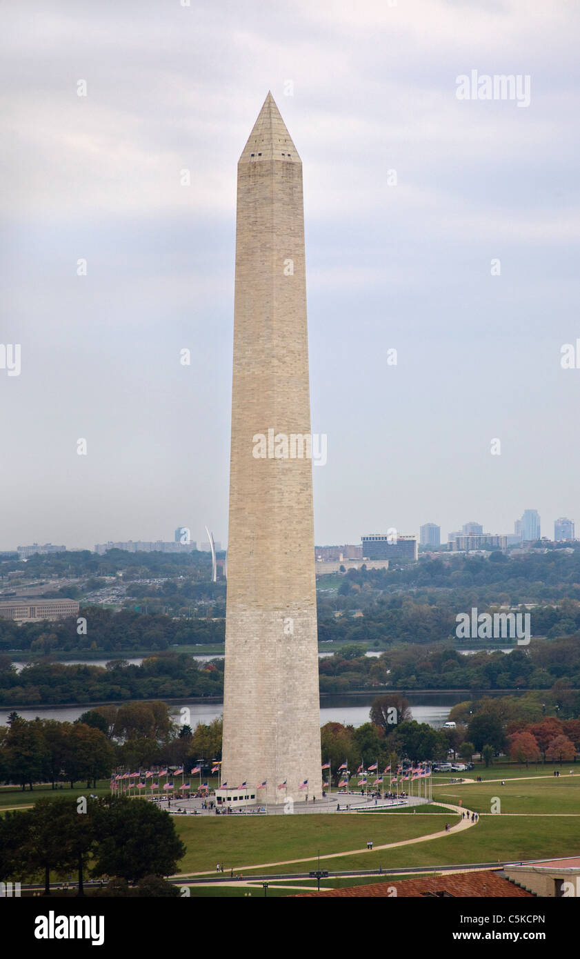 The Washington Monument seen from the Old Post Office Tower Stock Photo ...