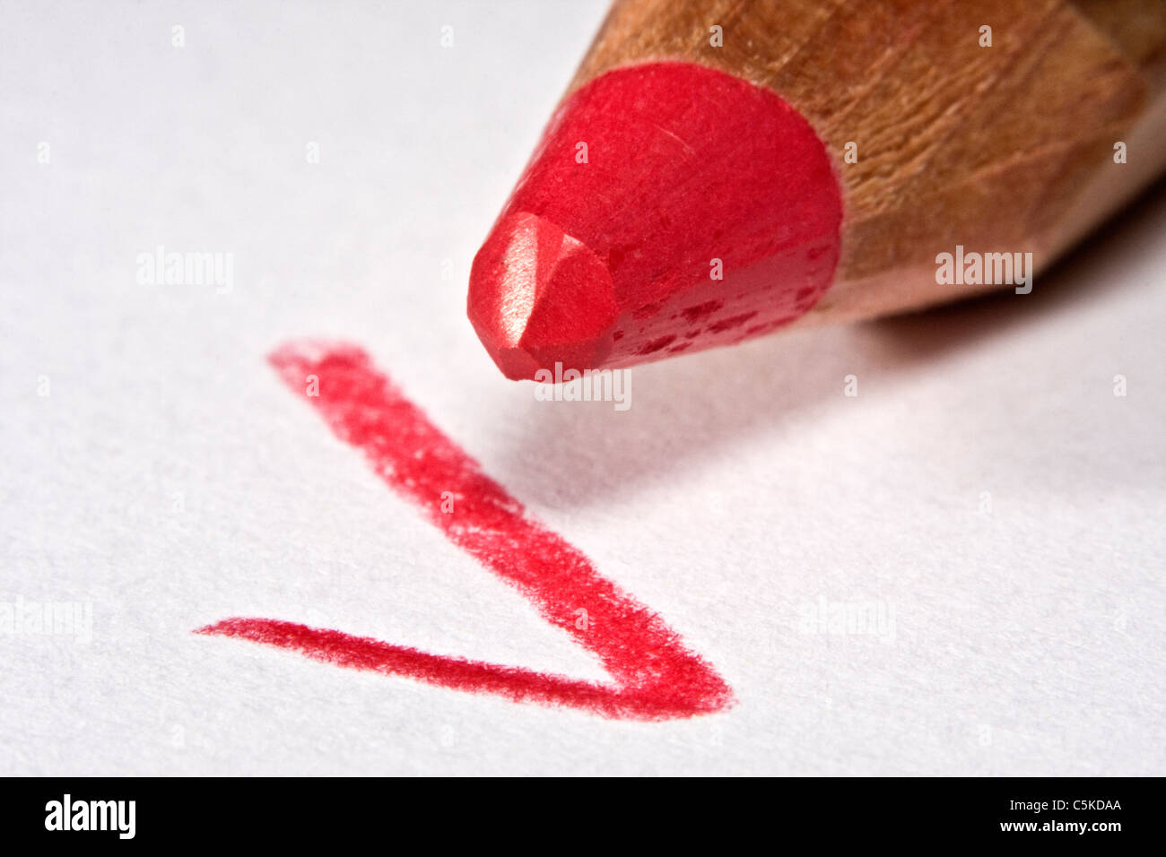 Red pencil on paper hi-res stock photography and images - Alamy
