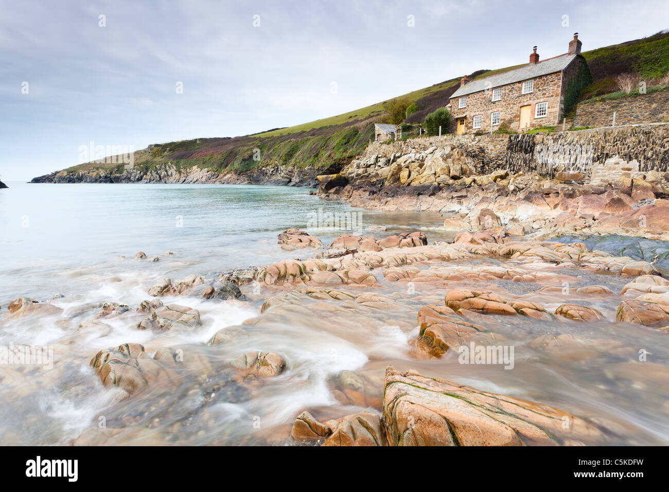 Picturesque cove at Port Quin Cornwall England Stock Photo - Alamy
