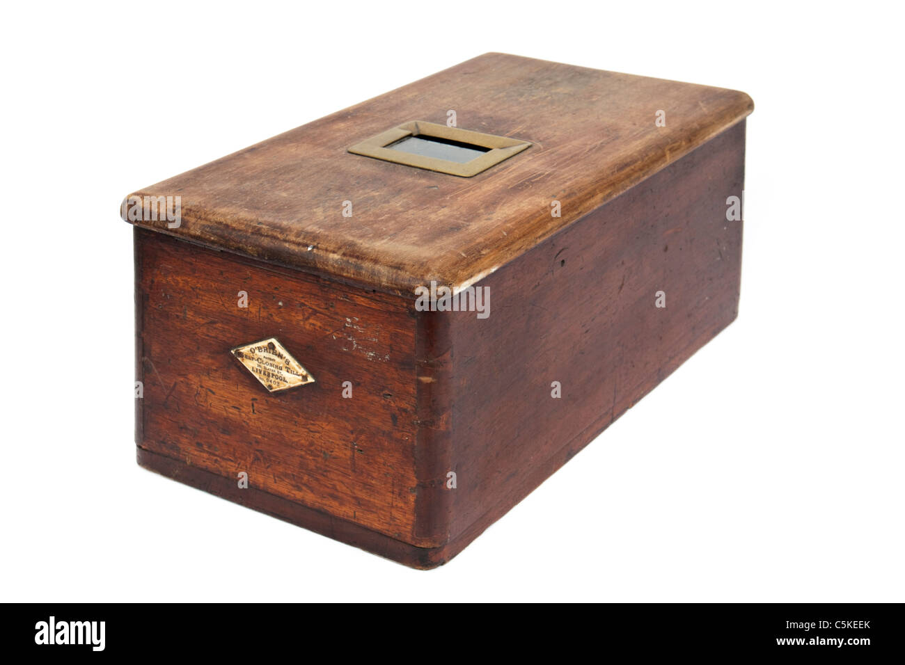 Antique O'Brian Self-Closing Till / Cash Register Stock Photo - Alamy