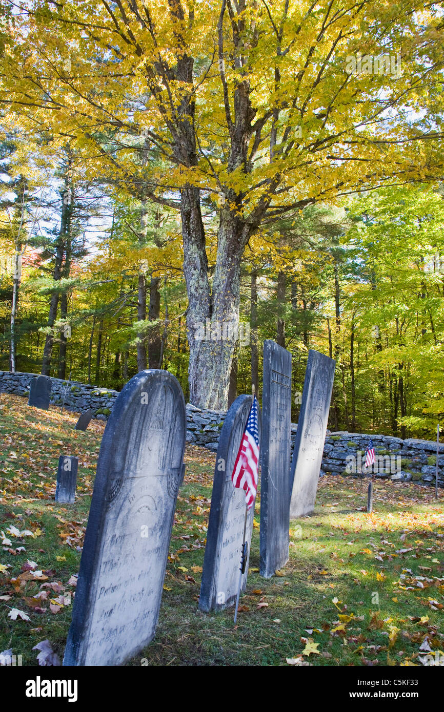 Cemetery with rock wall Stock Photo - Alamy