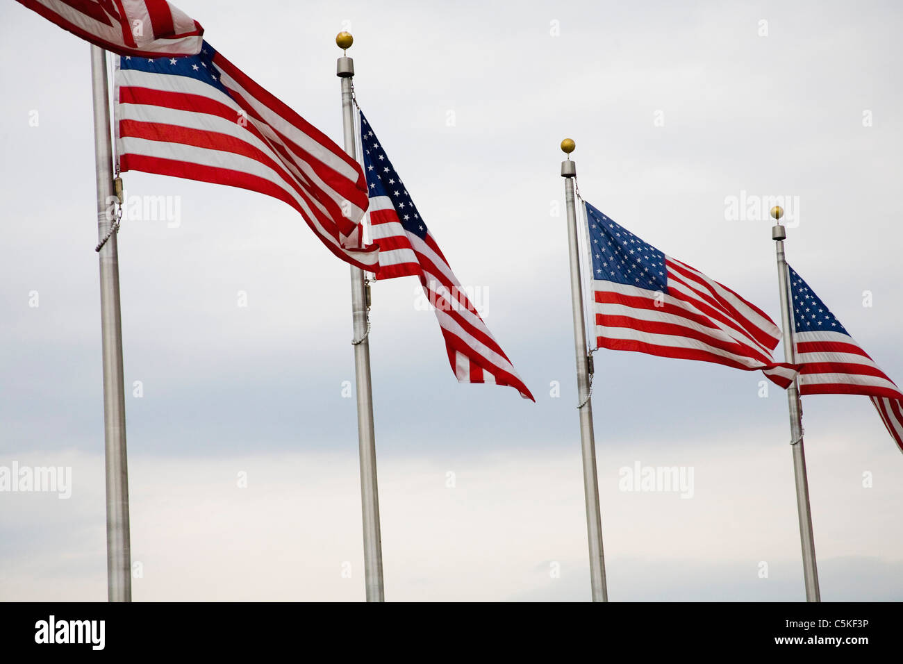 Row of Flags of the USA Stock Photo - Alamy