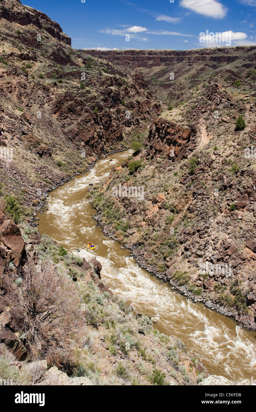 Vertical of rafters on the Rio Grande River Stock Photo - Alamy