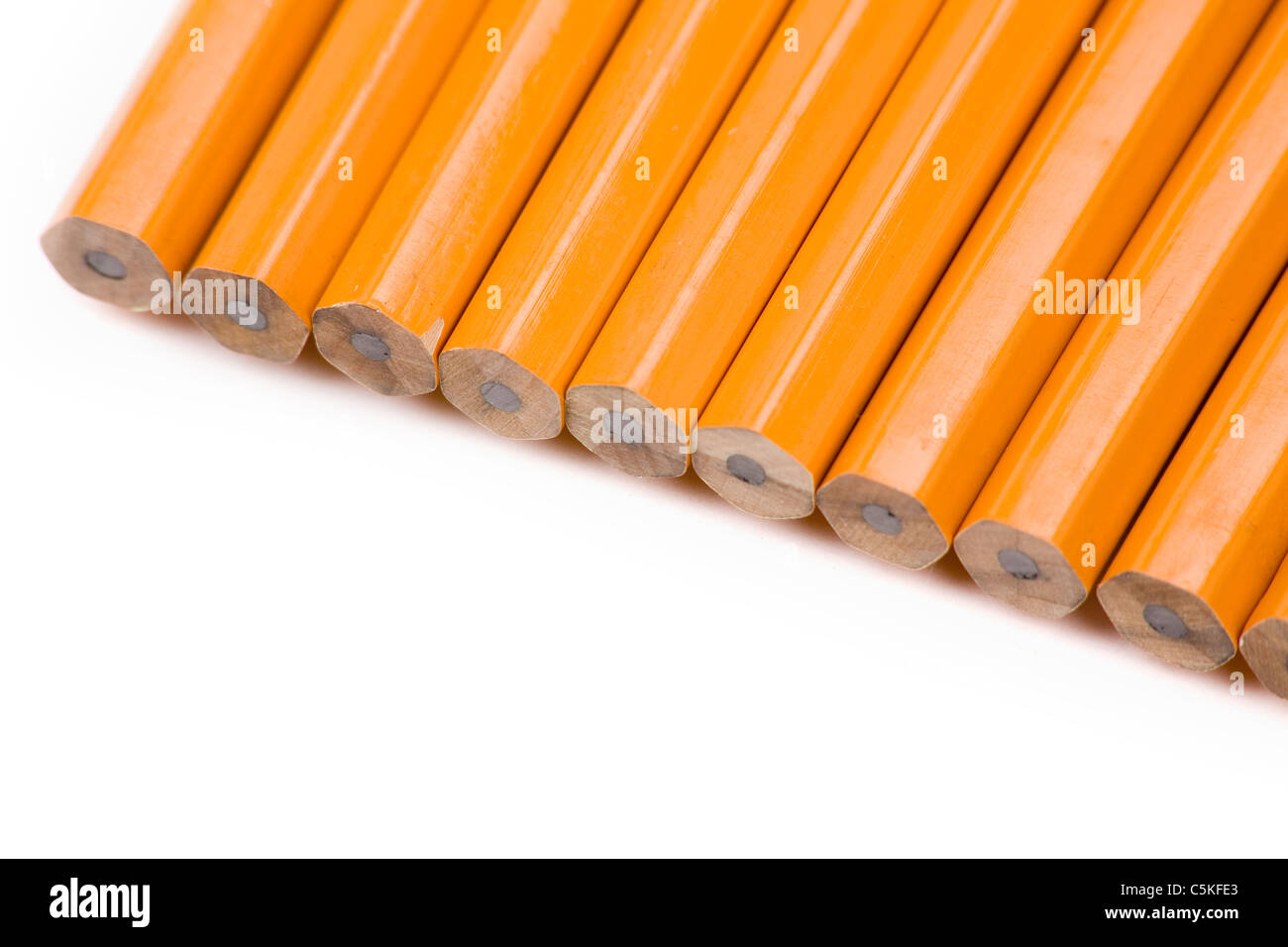 Yellow Pencils close up shot Stock Photo - Alamy