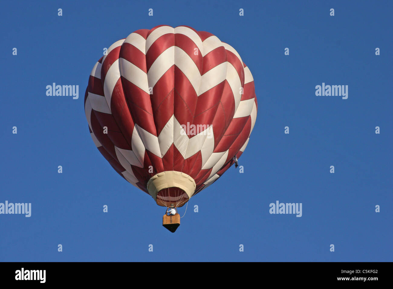 Hot air balloon in flight Stock Photo - Alamy