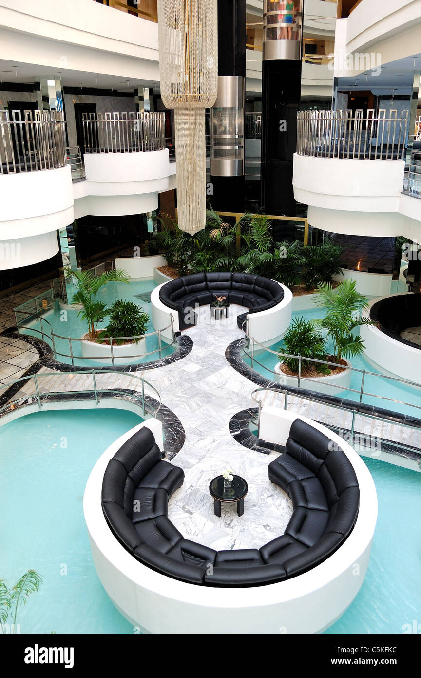 Lobby interior at luxury hotel, Tenerife island, Spain Stock Photo - Alamy
