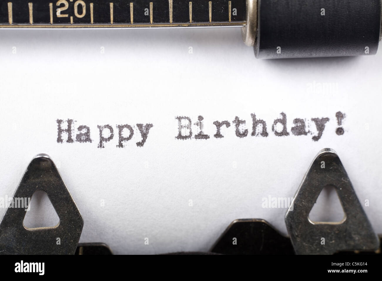 Typewriter close up shot, concept of Happy Birthday Stock Photo - Alamy