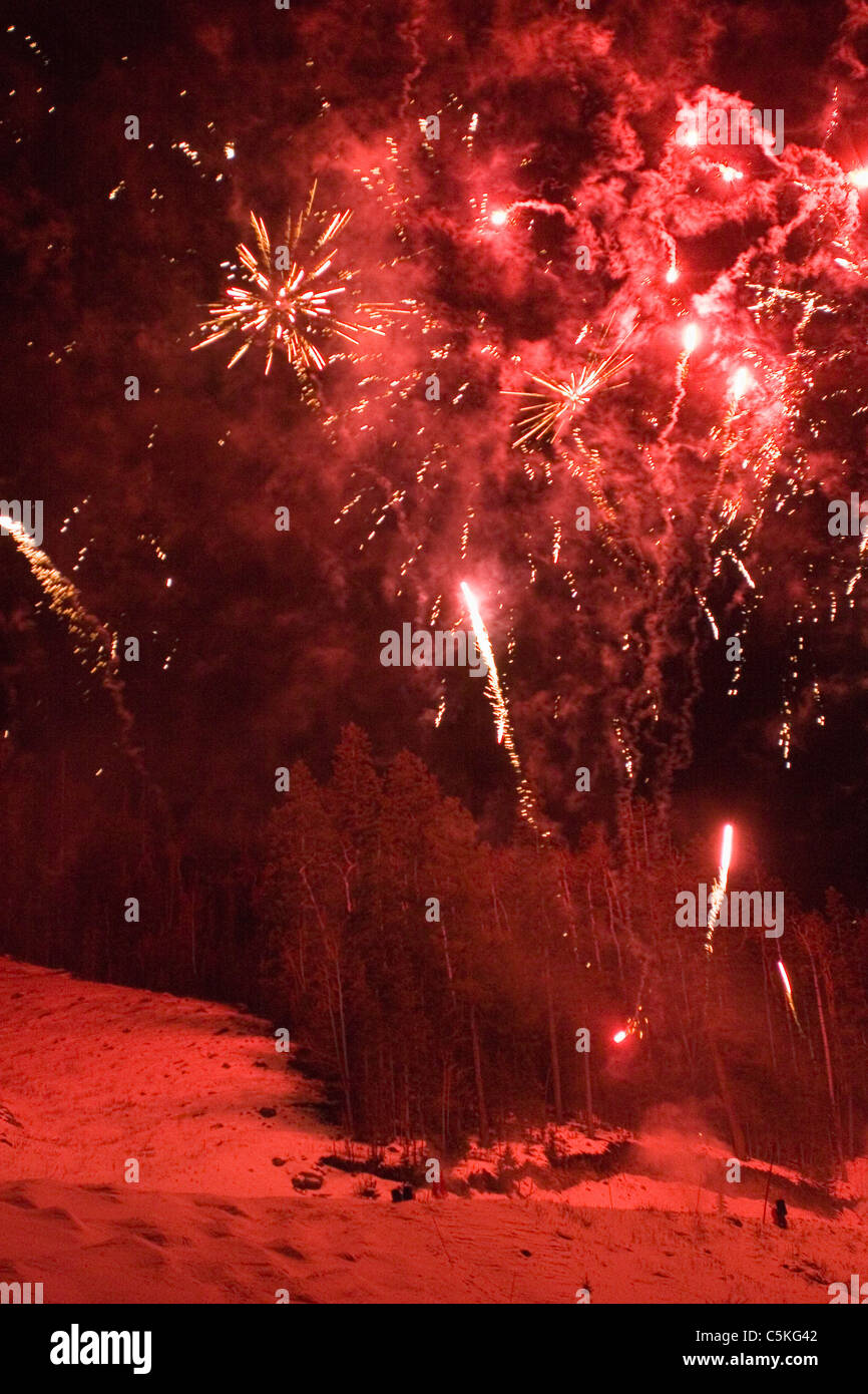 Vertical of New Years Eve fireworks Stock Photo - Alamy