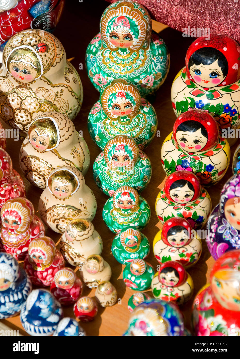 Matryoshka Dolls St Petersburg Russia Stock Photos & Matryoshka Dolls ...