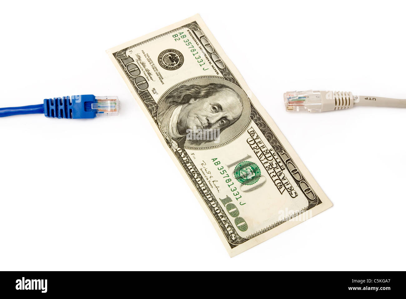 computer network cable and dollar, concept of ecommerce Stock Photo - Alamy