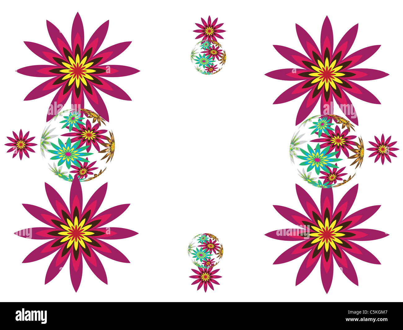 The balls with spring flowers Stock Photo - Alamy