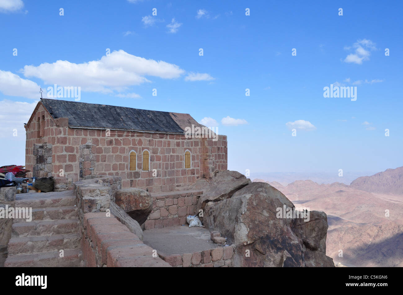 Chapel at top of Mount Sinai, Egypt Stock Photo - Alamy
