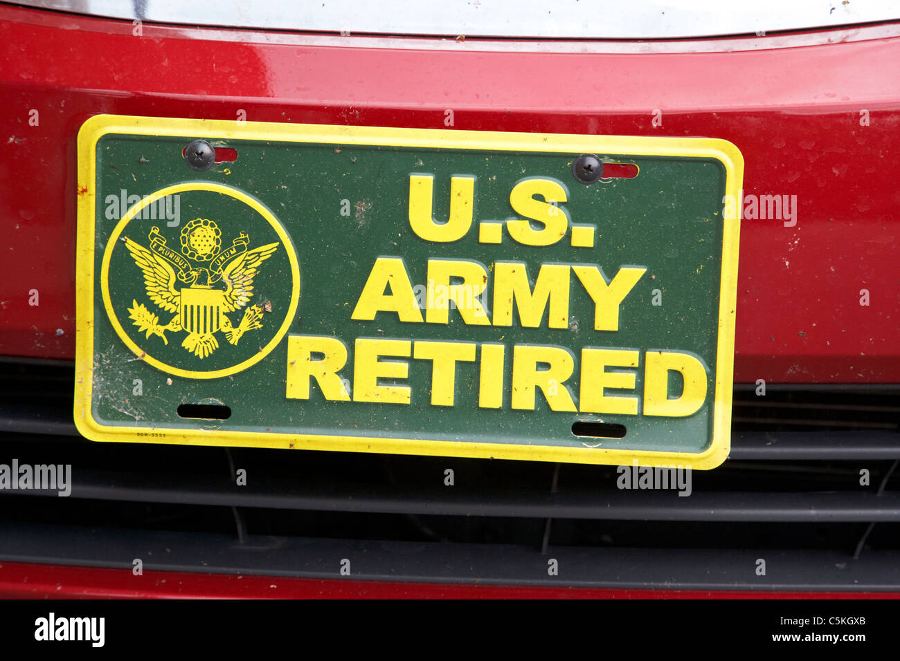 united states army retired replacement front vehicle license plate ...
