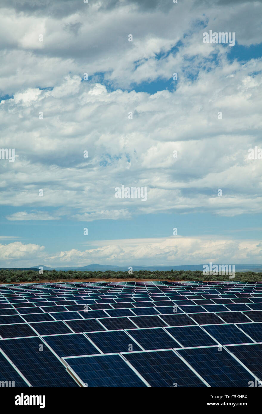 Solar panels providing energy for college campus Stock Photo - Alamy