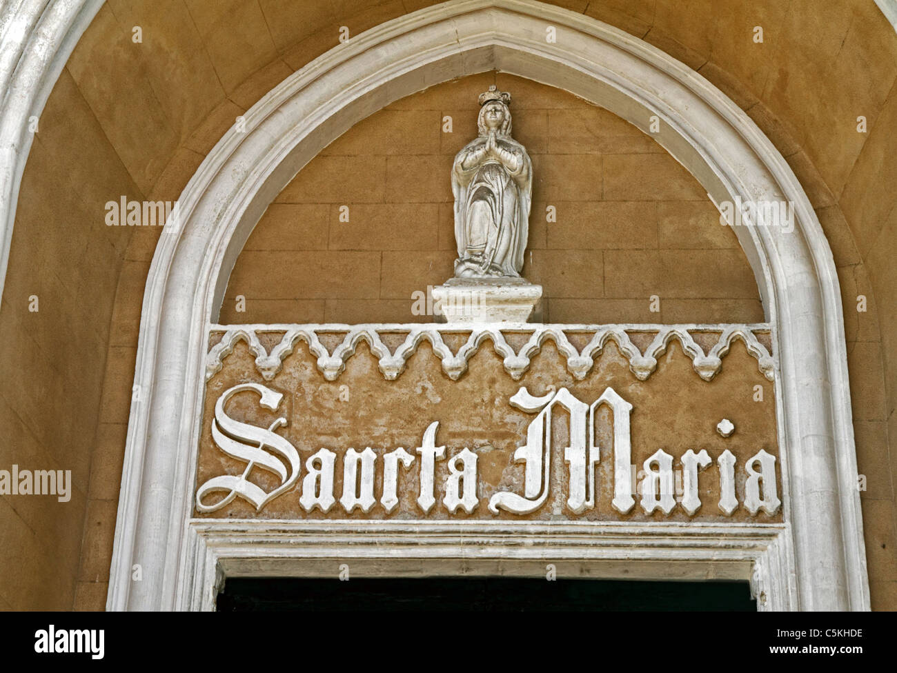 Santa Maria Church - Mahon, Menorca, Spain. Rebuilt in the 18th century ...