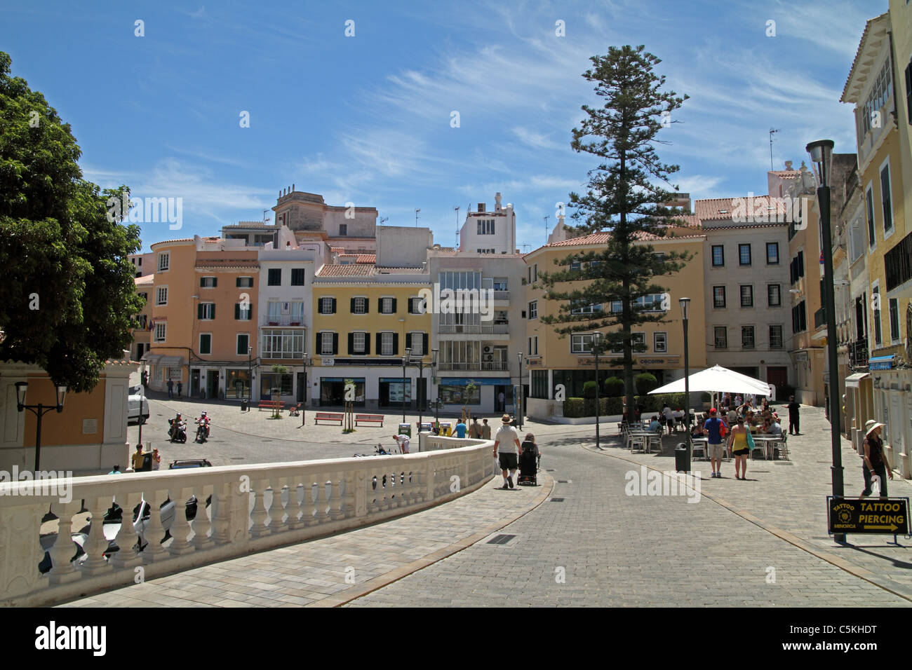 Plaza de Espana, Mahon, Menorca, Spain Stock Photo - Alamy