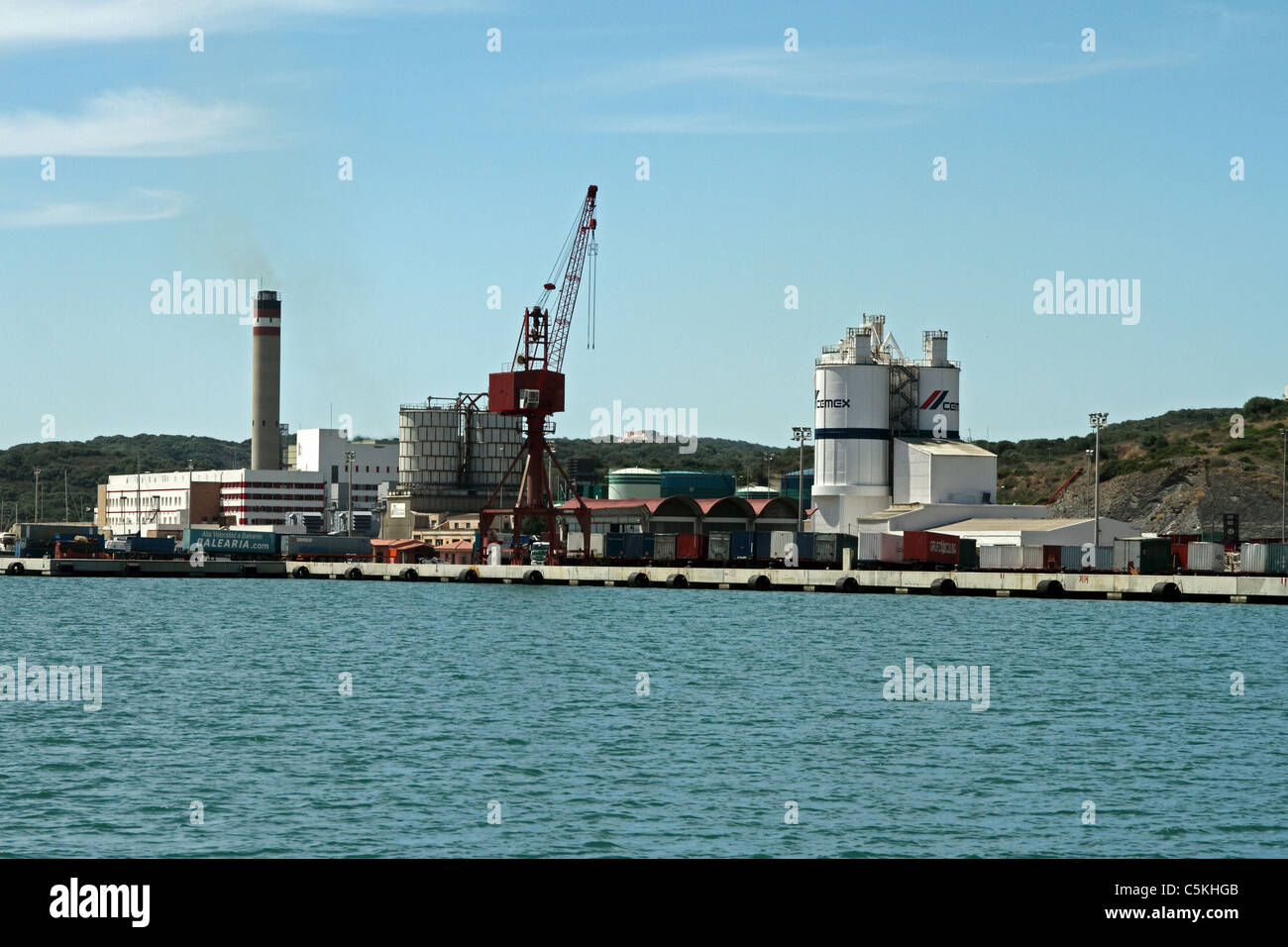 CEMEX plant/depot, Mahon, Menorca, Spain Stock Photo - Alamy