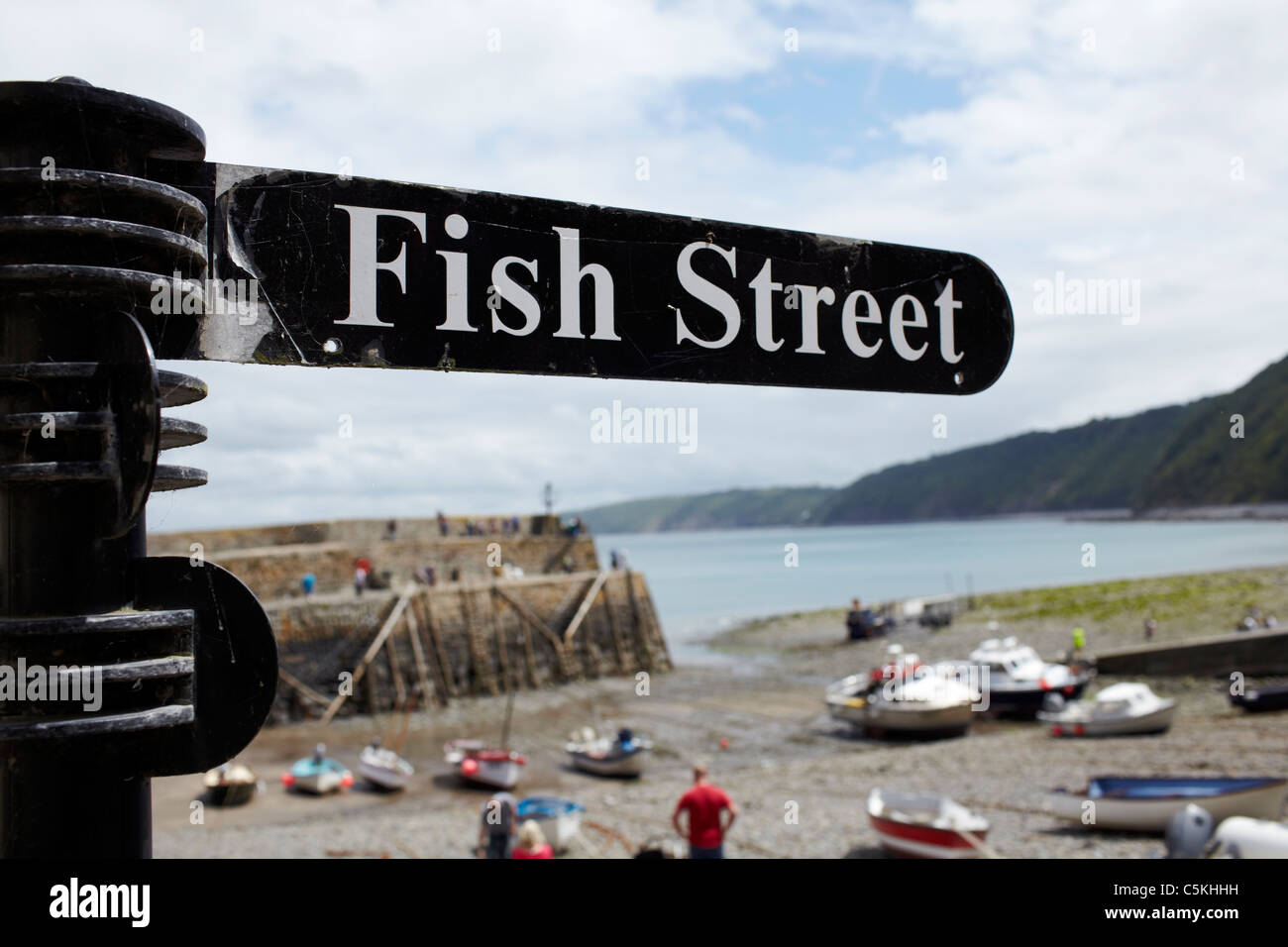 Fish street sign Stock Photo - Alamy