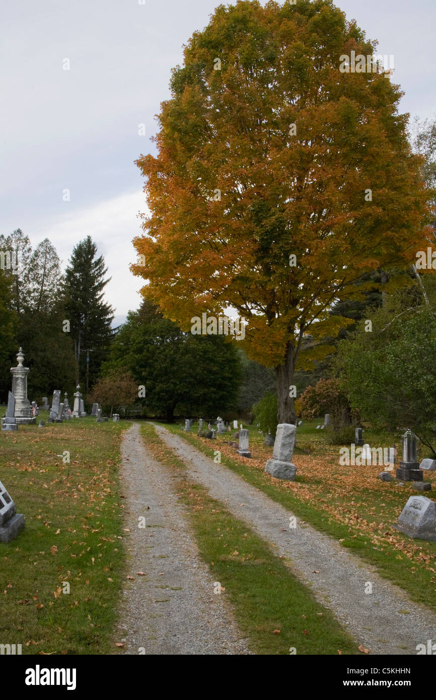 Headstones in cemetery in Fall Stock Photo - Alamy
