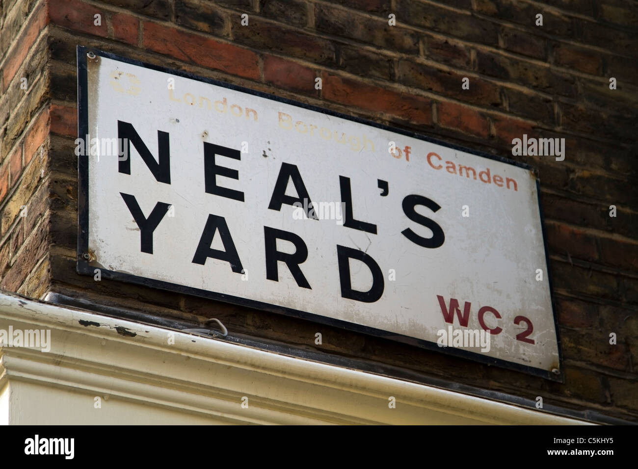 Neal's Yard sign in Covent Garden, London Stock Photo - Alamy