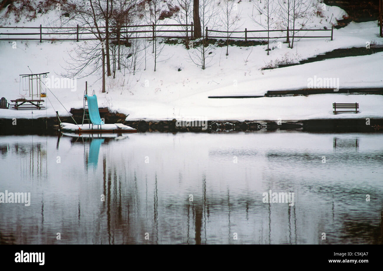 snowy scene, CT Stock Photo - Alamy