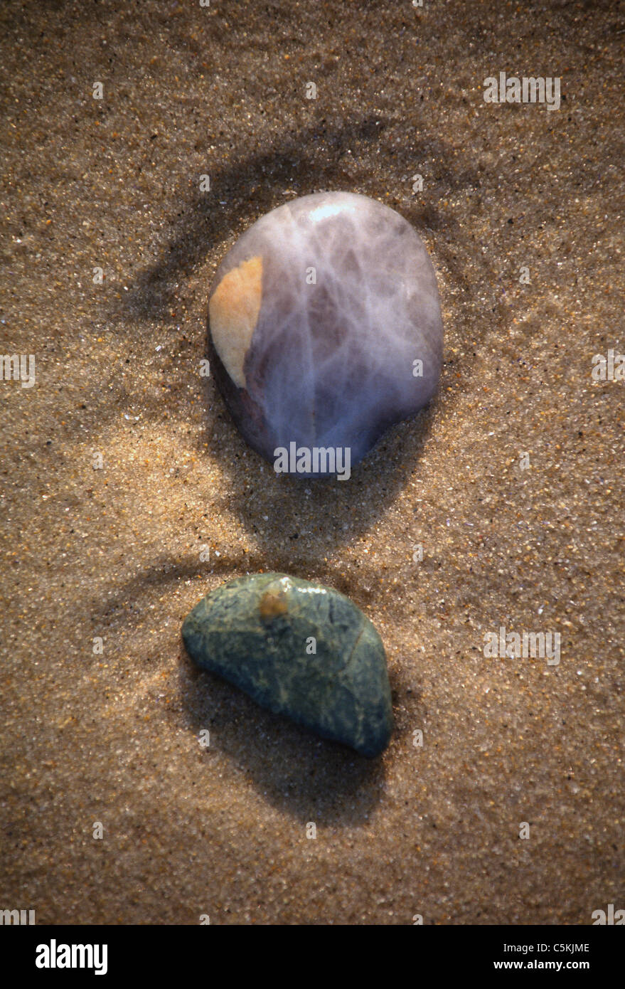 Green and blue stones in the surf, MA Stock Photo - Alamy