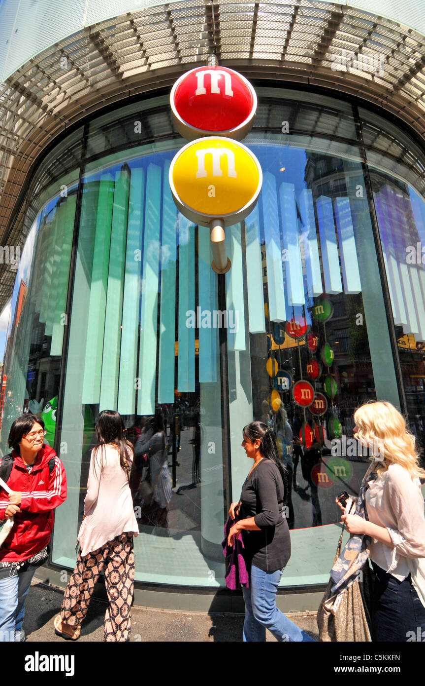 M&ms world London sweets chocolate brand store M&m's world London Stock ...