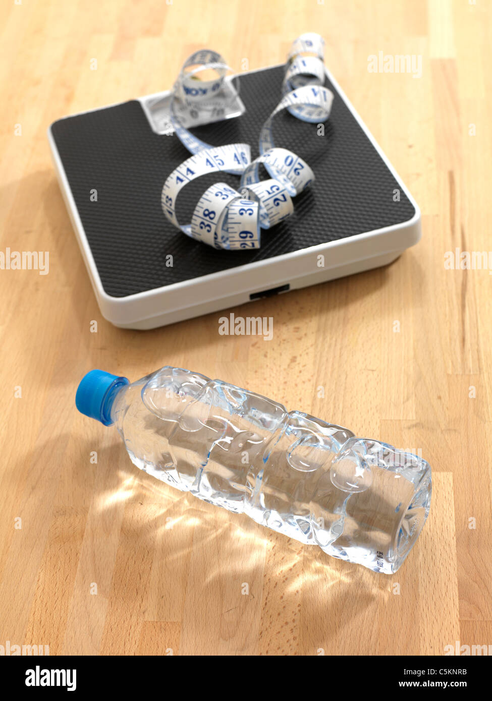 Bathroom scales isolated against a white background Stock Photo - Alamy