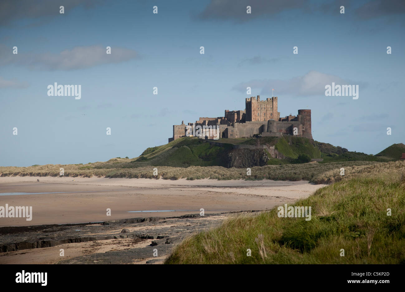 Bamburgh castle and beach hi-res stock photography and images - Alamy