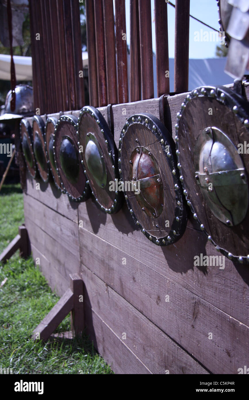 Viking shield wall hi-res stock photography and images - Alamy