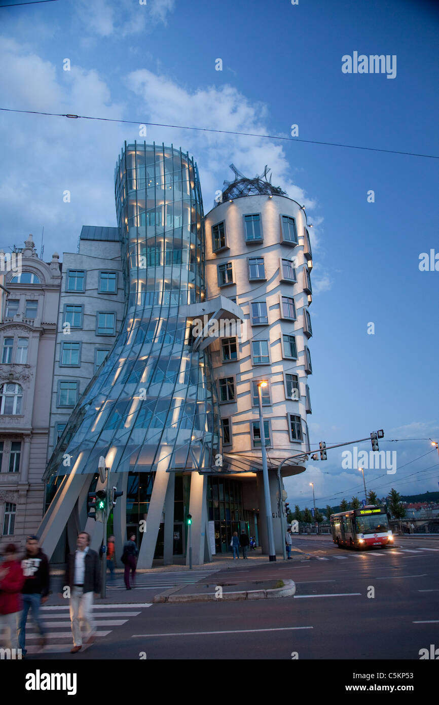 Dancing House, or "Fred and Ginger Building", by Frank Gehry (1996), at ...