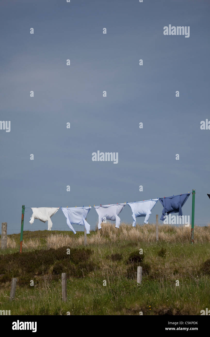 Washing on poles hi-res stock photography and images - Alamy