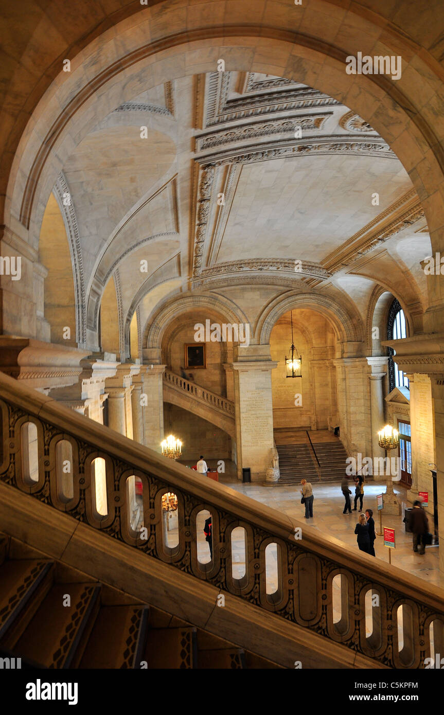 The interior design of New York City Public Library Stock Photo - Alamy