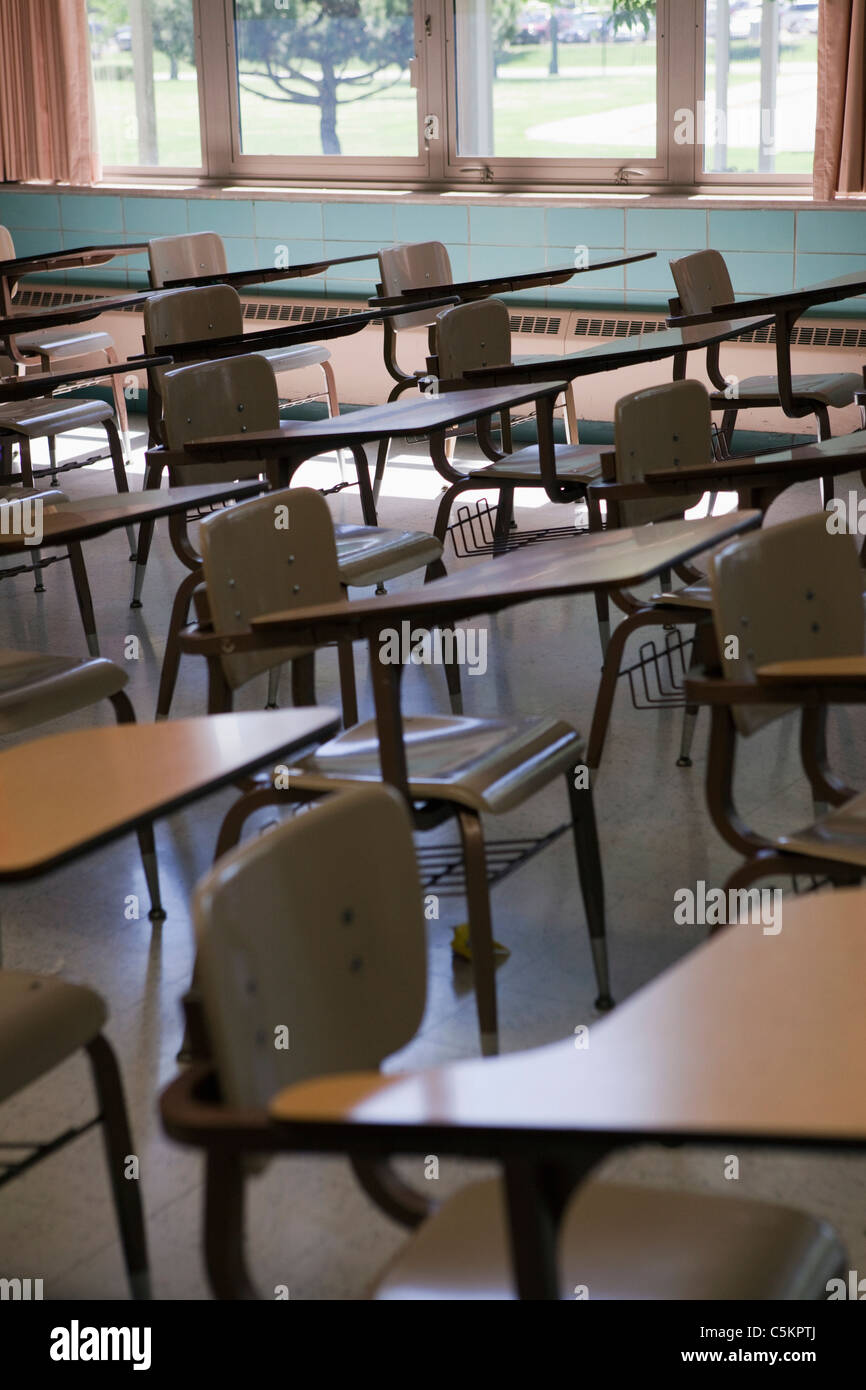 Empty high school classroom Stock Photo - Alamy