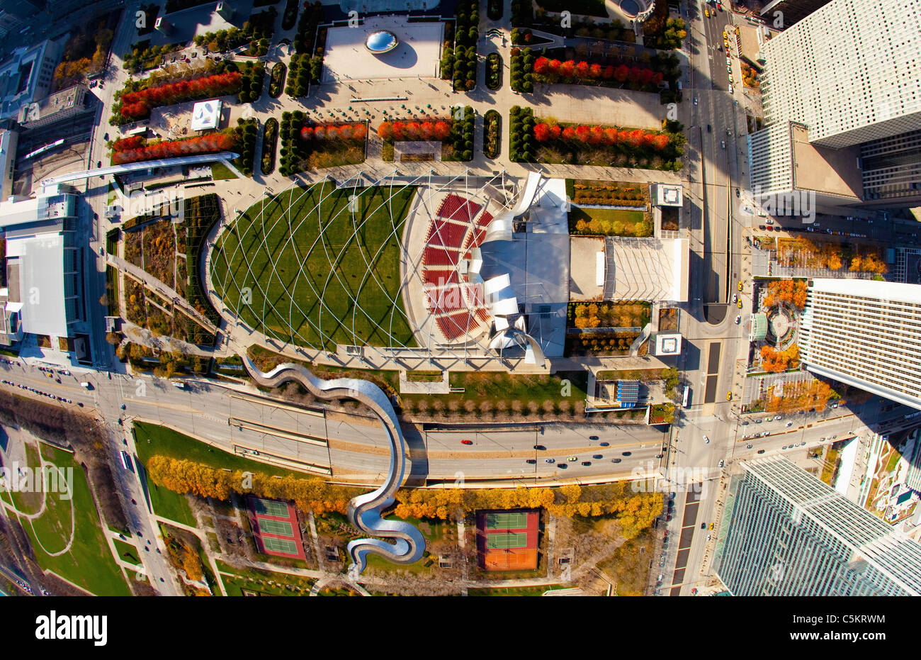 Chicago bird's eye view hi-res stock photography and images - Alamy